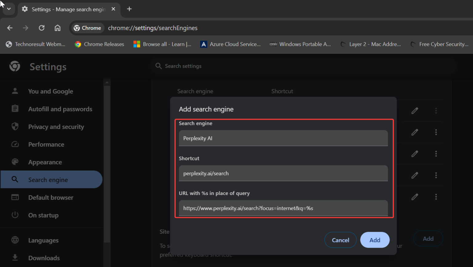 How to Set Perplexity AI as Default Search Engine in Chrome? - Technoresult