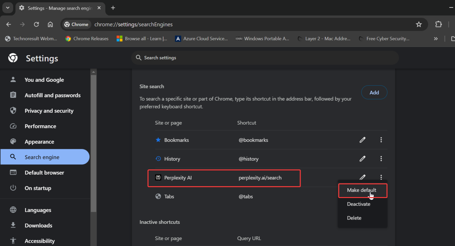 How to Set Perplexity AI as Default Search Engine in Chrome? - Technoresult