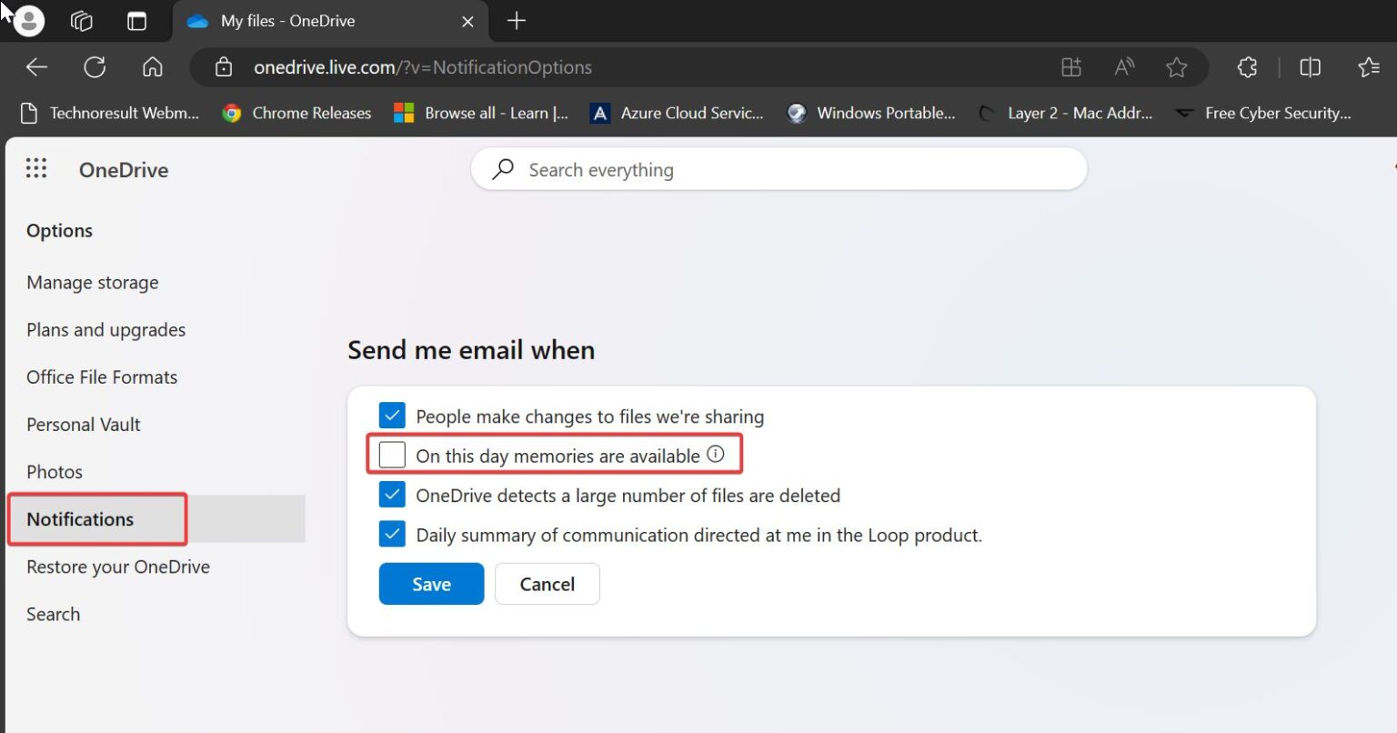 How to Disable OneDrive Memories Notifications in Windows 11? - Technoresult