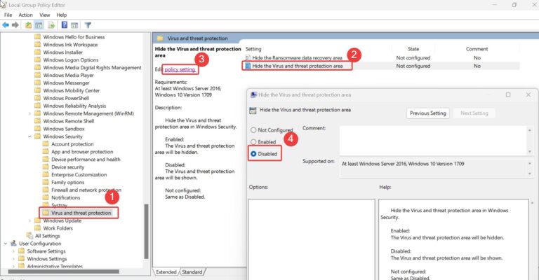 Fix Virus and threat Protection is missing in Windows Security ...