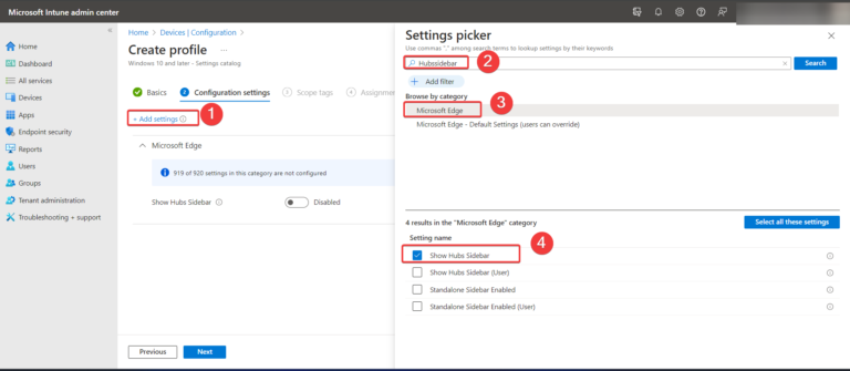How to Disable the Microsoft Edge Sidebar using Microsoft Intune ...