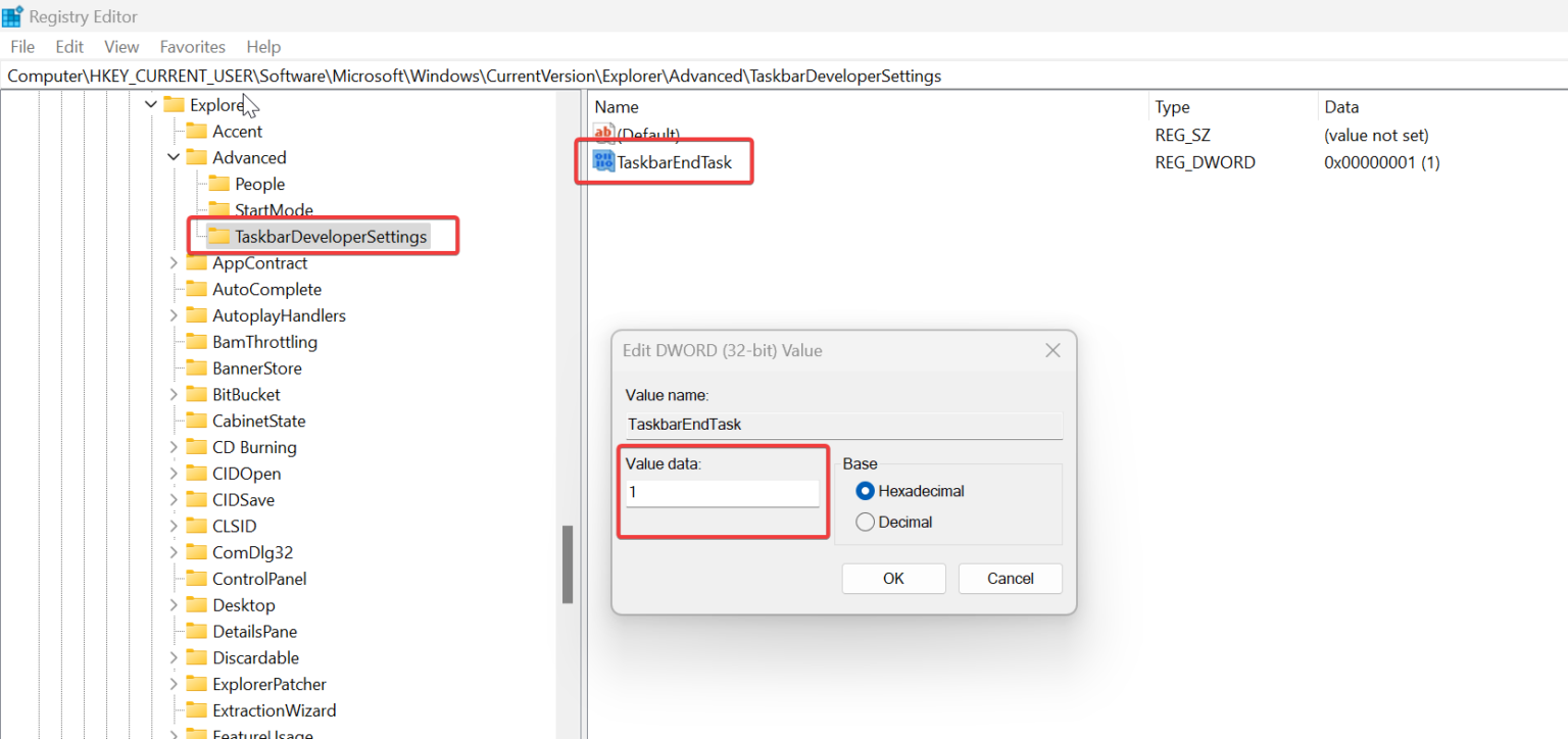 How To Enable End Task Option On Taskbar Context Menu In Windows 11