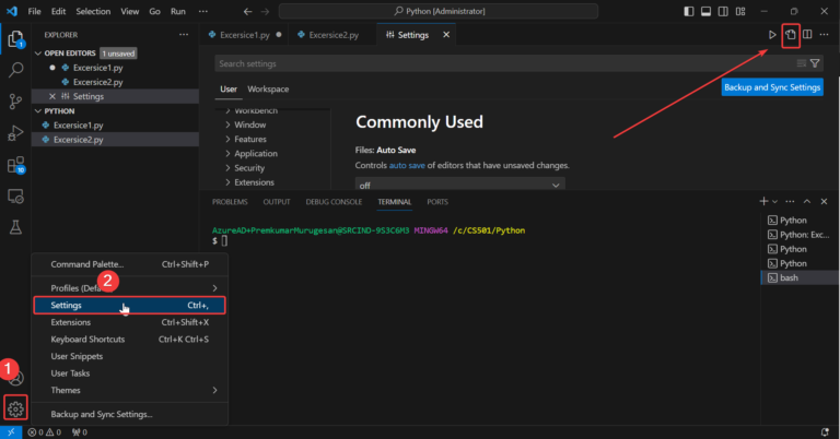 How To Set Gitbash As A Default Terminal In Vs Code Technoresult