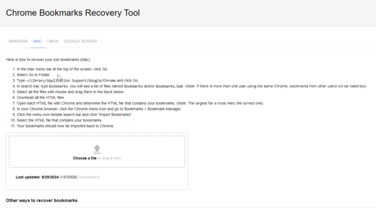 How to Recover Deleted Bookmarks Using the Chrome Bookmarks Recovery ...